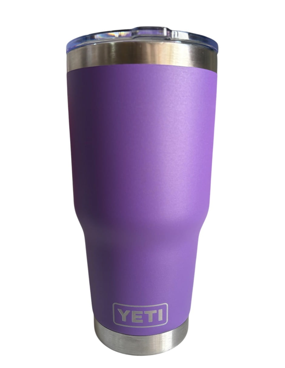 Termo Yeti de acero inoxidable Morado con tapa push pull 30 Oz ...