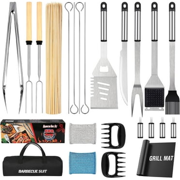 BBQ Gifts Set for Men Dad Father Him - Barbecue Grilling Set with Tools ...