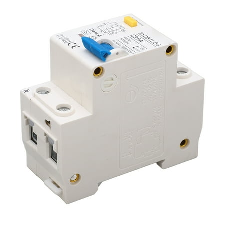 AC Circuit Breaker, 30mA Leakage Protecting Current Protection Air Switch DIN Rail 25A 230V For ...