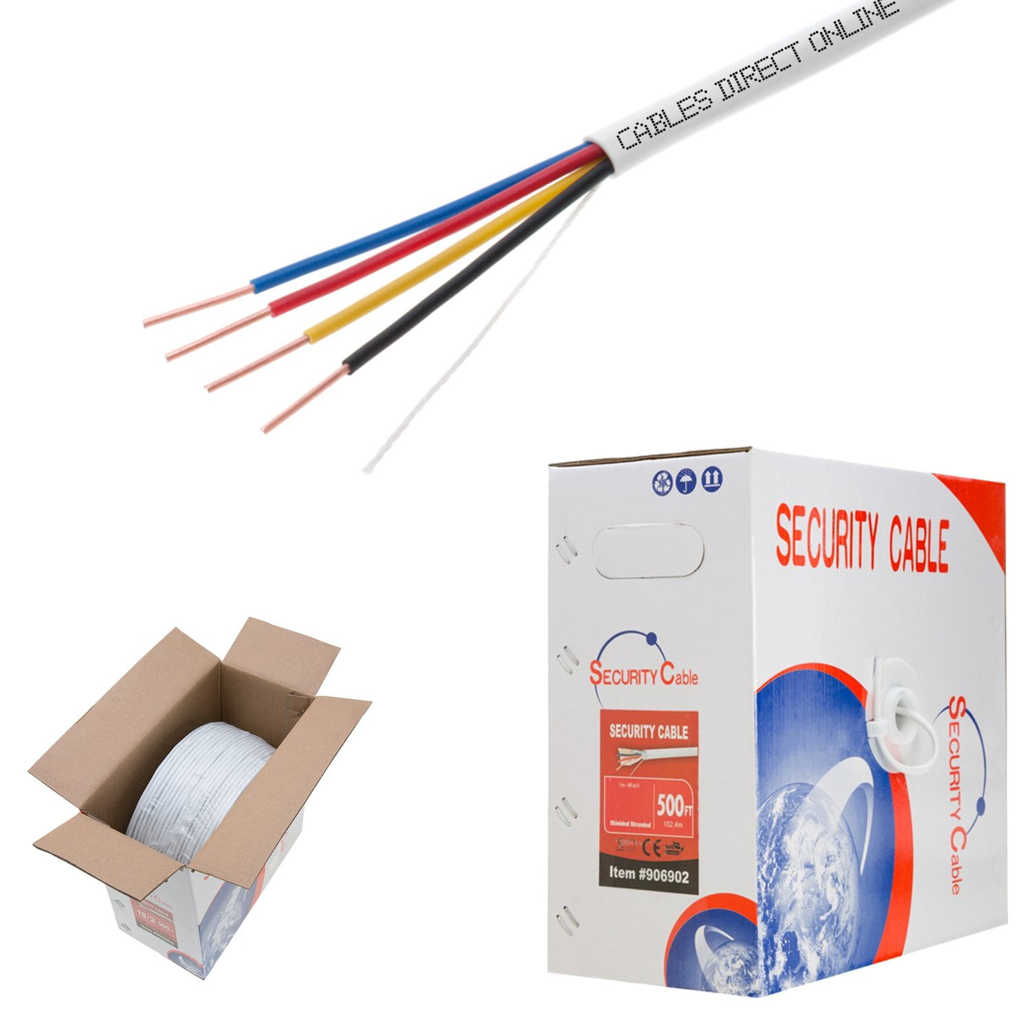 22/4 Shielded (FTP) Stranded Conductor 500ft Fire / Security Burglar ...