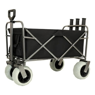 GDLF Beach Utility Folding Fishing Cart with Big Sand Surf, Heavy Duty ...