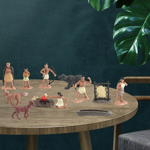 12 Pieces Indian Model Figures Miniature Action Figures Boys Girls Kids ...