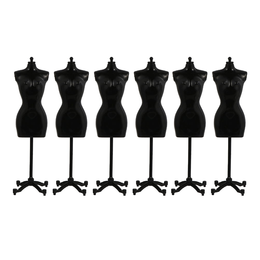 6 PCS Doll Vestido Soportes Mini Ropa Pantalla Soportes Maniquí Modelos ...
