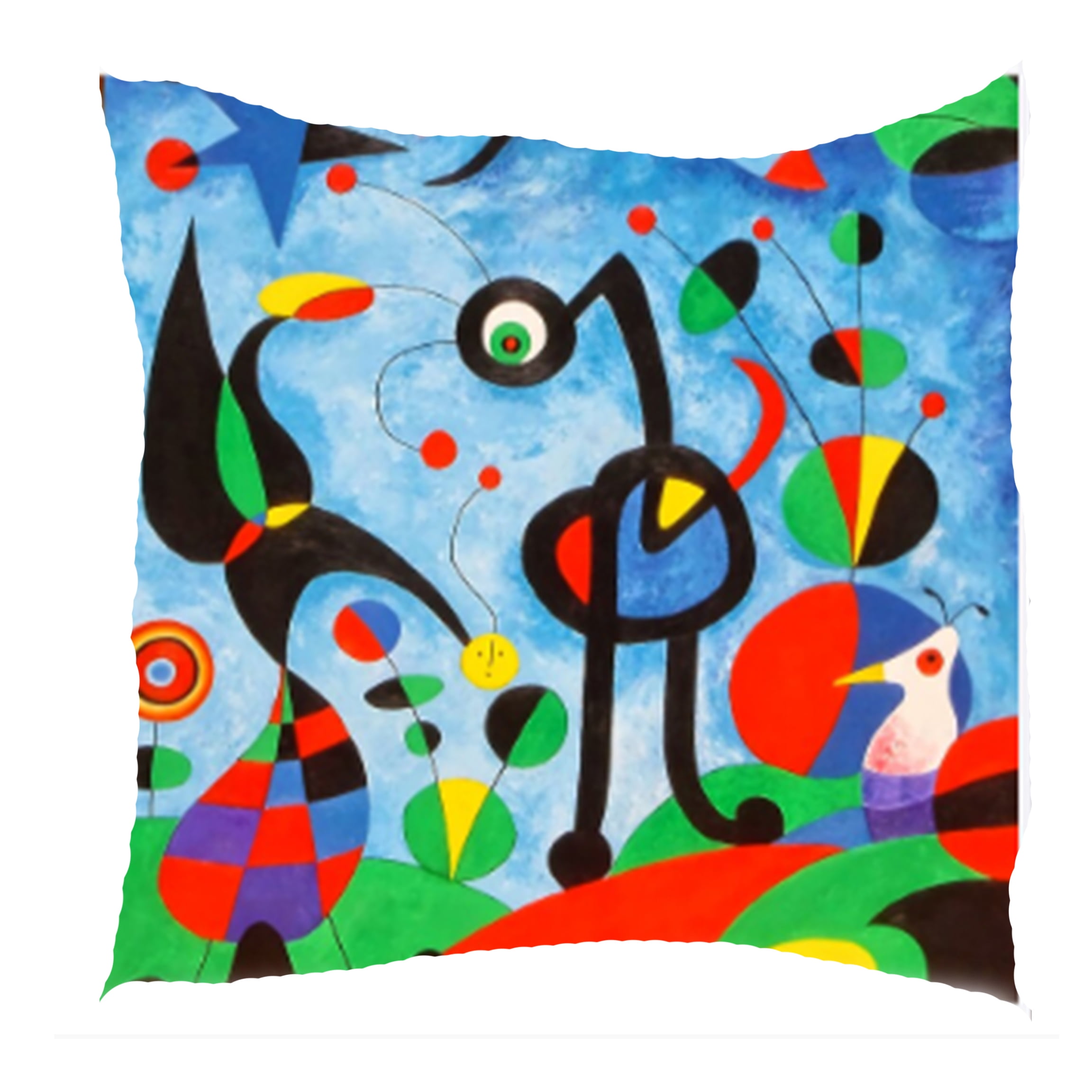 LINEL Joan Miro Surrealism Artistic Square Throw Pillow Covers 18"x18 ...