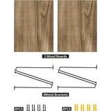 Afuly Floating Shelves Deep 11.8 inch, Wall Mounted Wide Storage Shelf ...