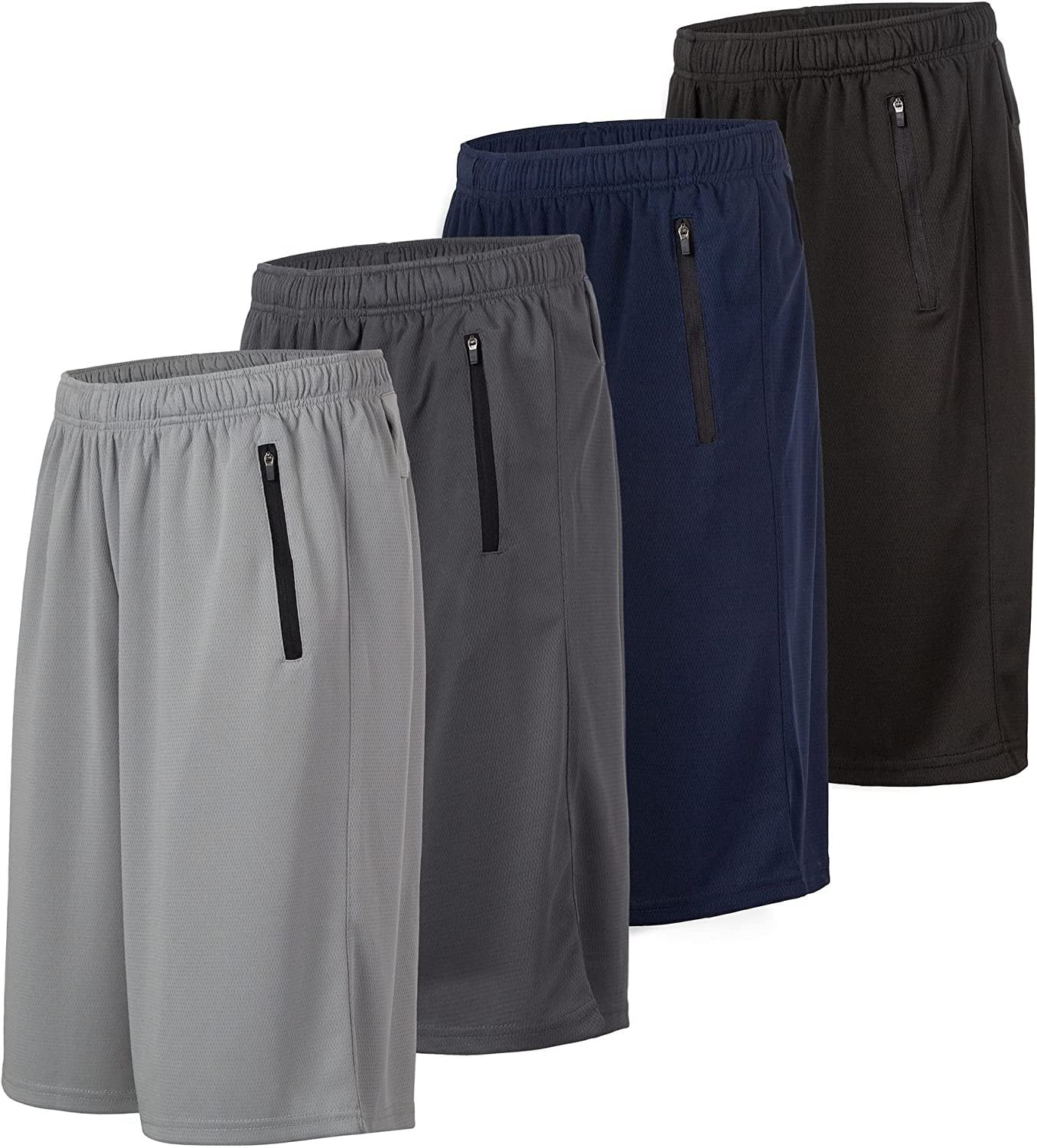 Athletic Shorts for Men - 4 Pack Men's Activewear Quick Dry Basketball ...