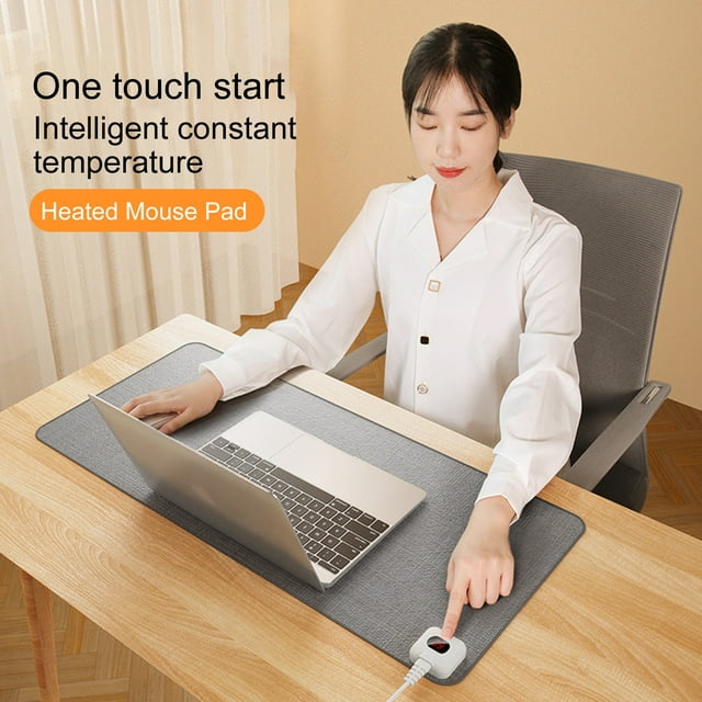 Heated Mouse Pad Digital Display Temperature Adjustable Non-slip Splash ...