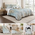 King Quilt Bedding Set Abstract Oil Painting Tree Forest Breathable ...