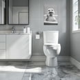 Affixzi Bathroom Animal Wall Art, Duck Brushing Teeth Poster, Gray and ...