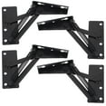 2 Pairs Lift And Up Hinge Trap Door Hinge Lid Support Hinge Drop Leaf