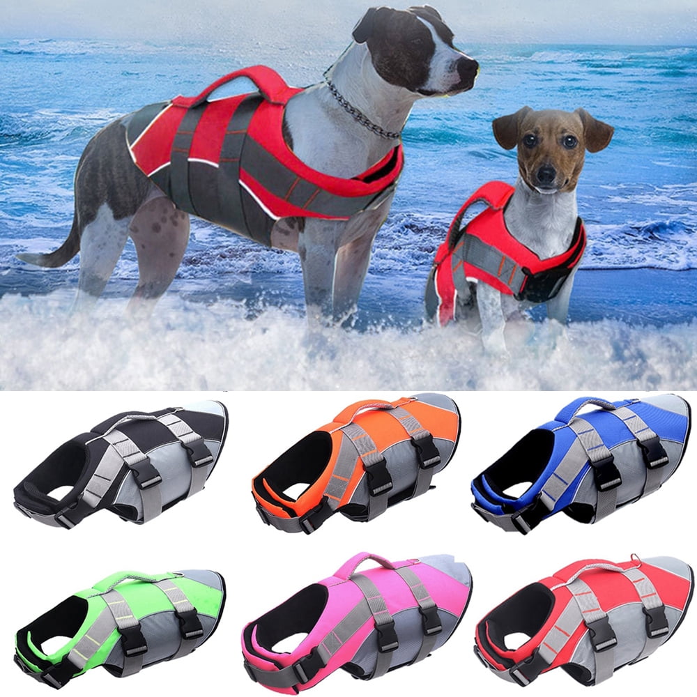 Dog Life Jacket with Reflective Stripes, Adjustable High Visibility Dog ...