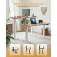 CubiCubi 63'' x 24'' Height Adjustable Electric Standing Desk Sit Stand ...