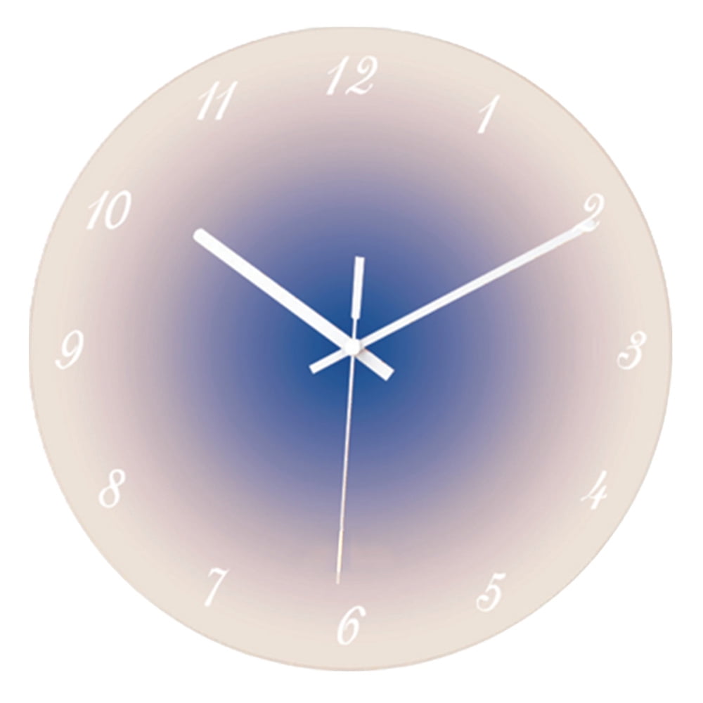 Gradient Glass Hanging Clocks Noiseless Quartz Wall Watch Clock for ...