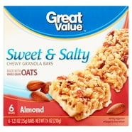 Great Value Chocolate Chip Whole Grain Baked Bars, 1.27 oz, 6 Count ...