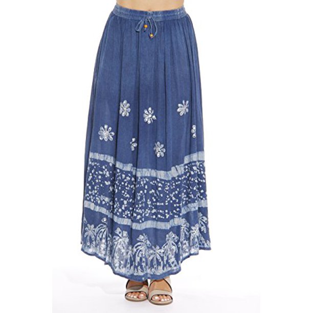 Riviera Sun Skirt / Skirts for Women (Dark Denim / White, 1X) - Walmart.com
