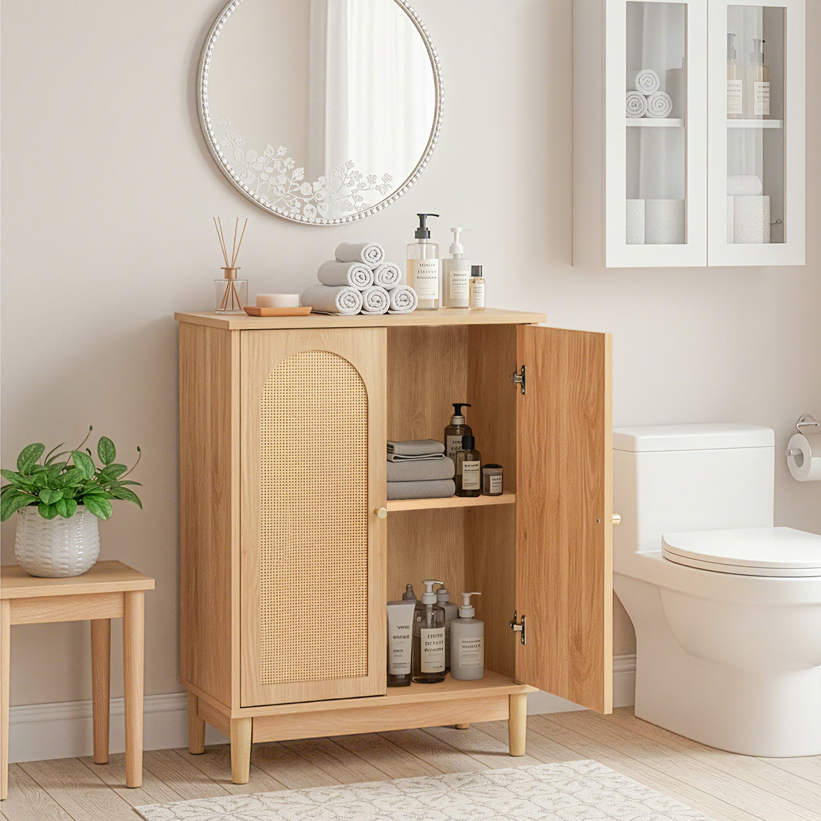 Click here for Ktaxon Bathroom Floor Cabinet Storage With 2 Doors... prices