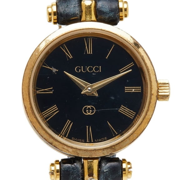 Gucci G-Timeless Mother of Pearl Dial Black Leather Strap Women's Watch ...