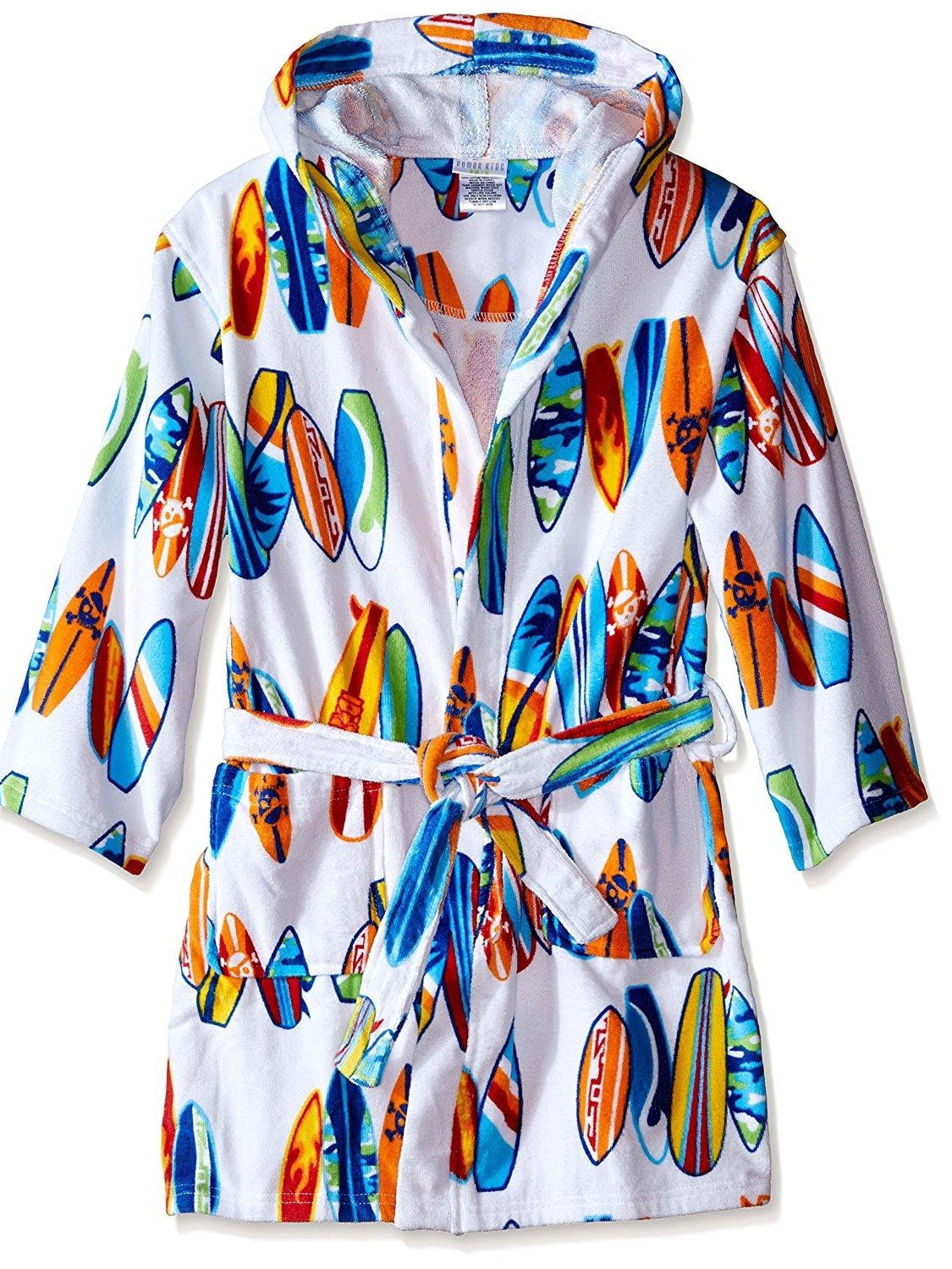 Komar Kids Boys Bath Robe Cover Up Cotton Hooded Terry, Sizes 4-12 ...