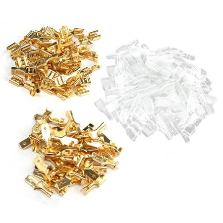 Crimp Terminal Block Assortment Kit, Durable Gold Female Spade Crimp ...