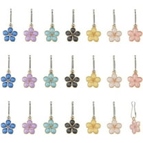 42Pcs Flower Zipper Pull Charms Flower Alloy Zipper Decorative Flower ...