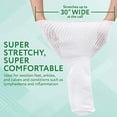 2-Pack One Size Unisex Extra Width Socks in White for Lymphedema ...