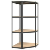 vidaXL Shelf Storage Bookshelf Shelving Unit 5-Layer Steel and ...