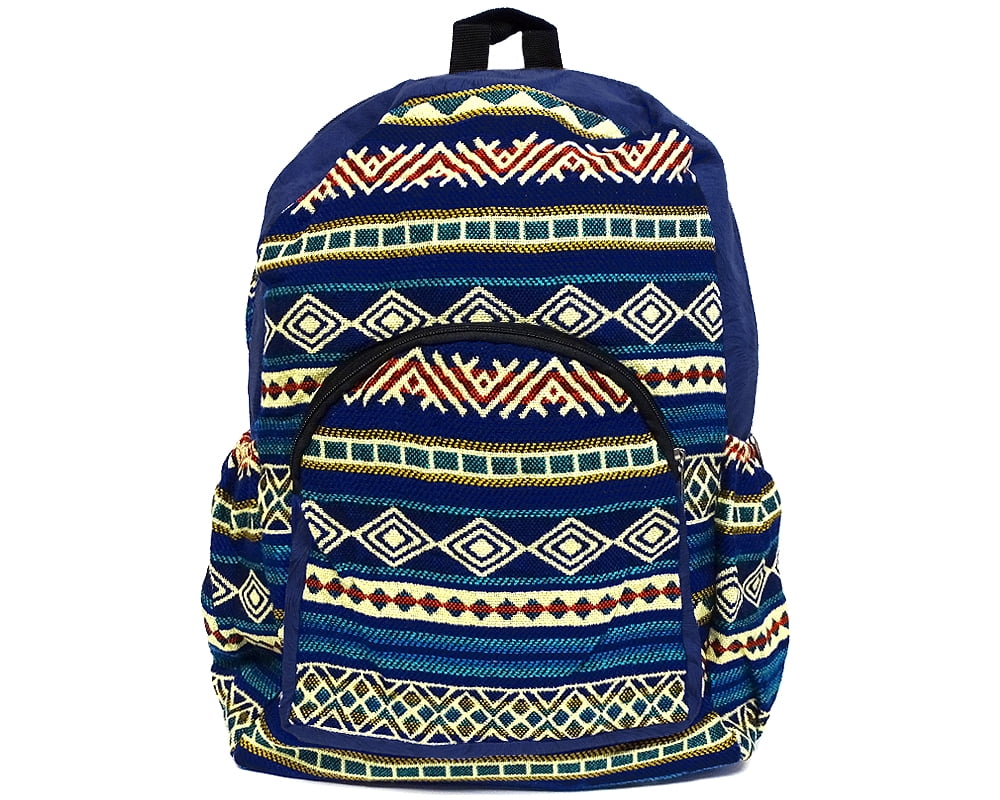 Large Aztec Tribal Print Striped Pattern Cushioned Backpack Bookbag ...