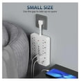 16-in-1 Power Strip with & Protection, Portable Flat Plug Power Strip ...