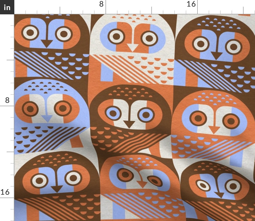 Owl Pattern Fabric