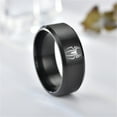 Men Rings Titanium Steel Matte Ring Black Spider Ring for Man Halloween ...