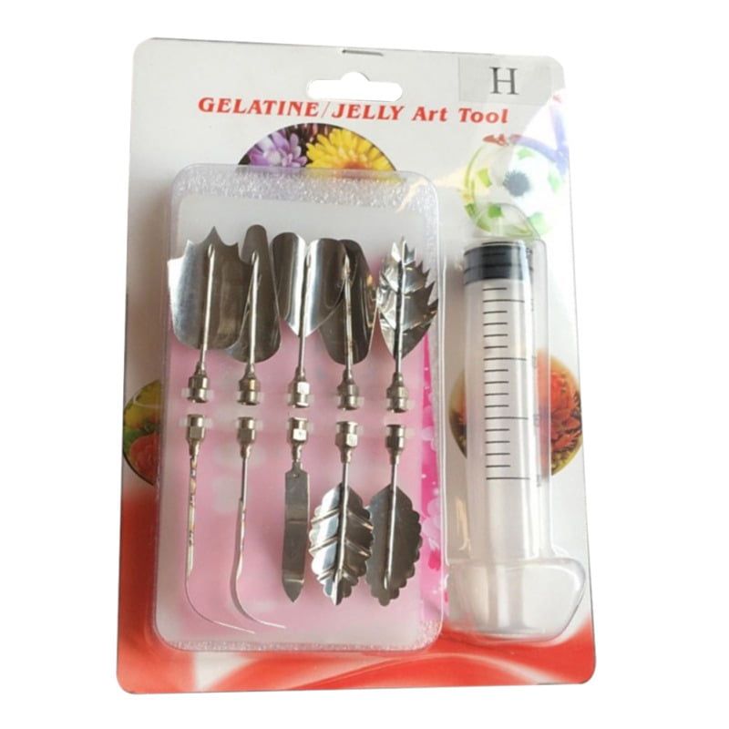 10 Pcs Pudding Nozzle + 1 Syringe Tool, for Cake Decoration, Jelly Cake ...