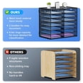 14 Compartment Mesh Literature Organizer with Handle, 8 Tier, Black ...