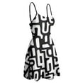 Abstract Black White Pattern Design Slip Dress Dress Summer Elegant ...