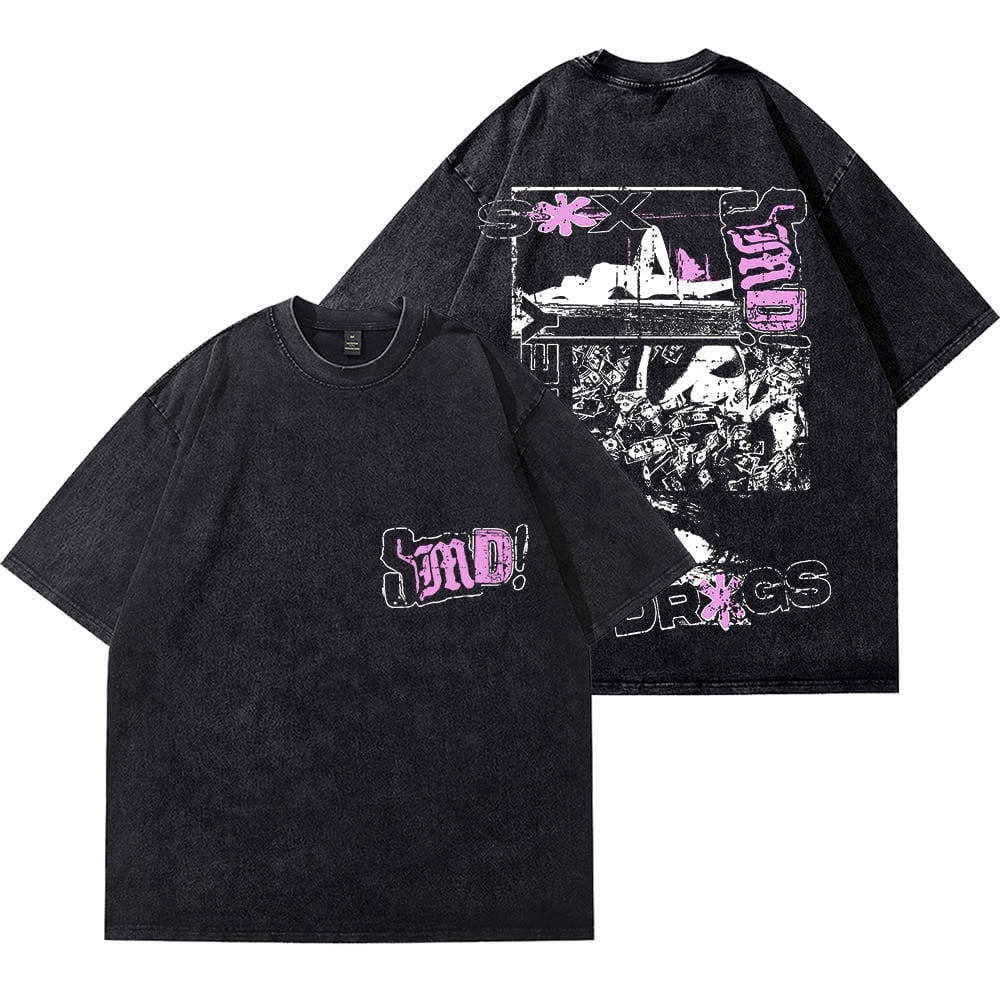 Click here for Thnclzx Lucki Smd Graphic Wash T-Shirts Streetwear... prices