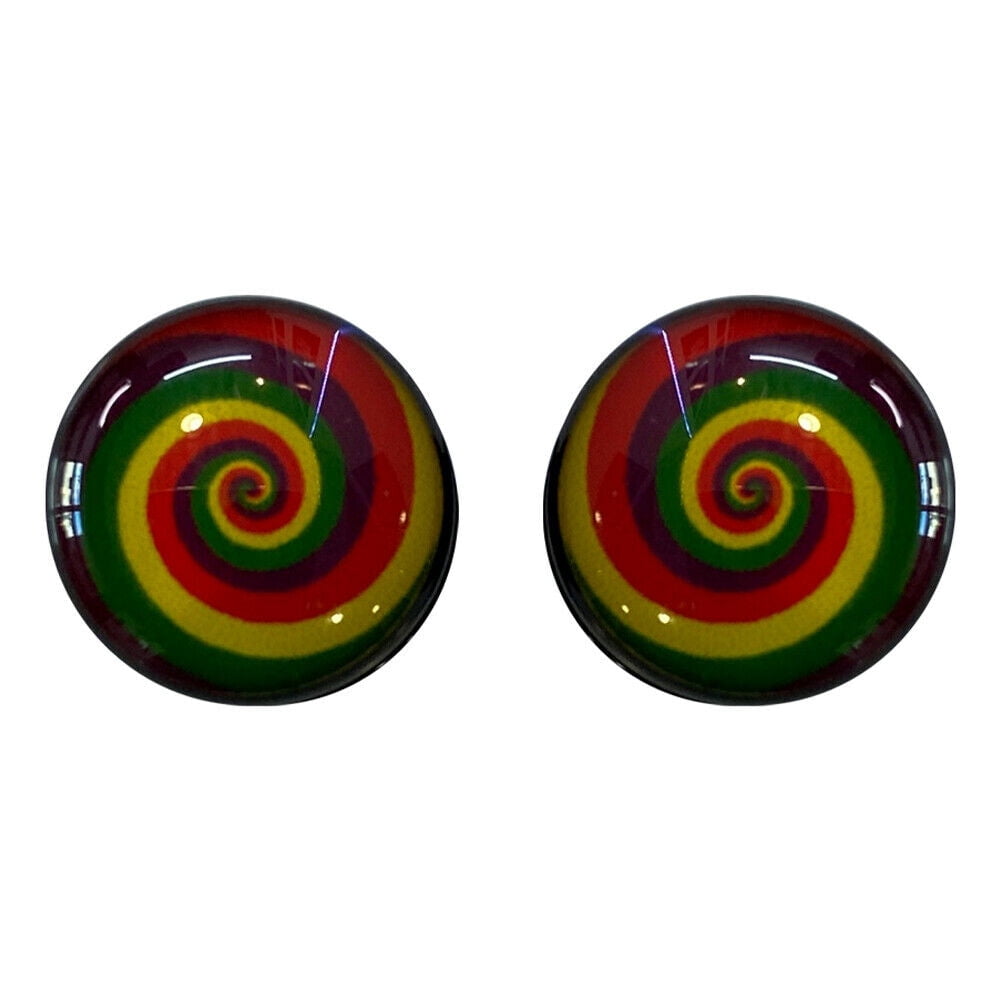 Ear plugs Screw Fit Light weight Acrylic with Rainbow Design - Walmart.com