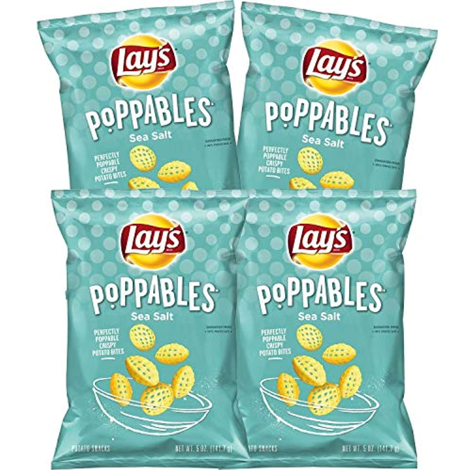 Lays Poppables Sea Salt Perfectly Poppable Crispy Potato Bites Net Wt 5 ...