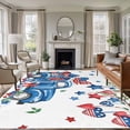 American Flag Truck Washable Living Room Rugs 9'x12', Independence Day ...