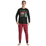 #followme Family Pajamas Cotton Womens Pajama Set 7012-M (Red Black - Wonderful Time of Year ...