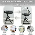 Infirleo Glass Drafting Table with Stool, Height Adjustable Drawing ...