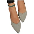 DIVVce Knit Pointed Toe Ballet Flats For Women Closed Toe Slip On ...