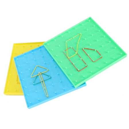 Khall Pegboard with Rubber Band,3Pcs Nail Board Toy Color Pegboard with ...