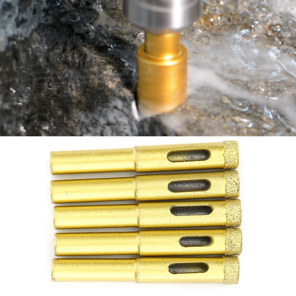 Sonew Gold Brazing Hole Opener,5Pcs Diamond Hole Saw Drill Bit Gold ...
