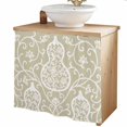 Beige Gourd Cabinet Curtains 35"W x 35"L, Modern Abstract Art Floral ...