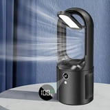 BRC 13 inch Silent Bladeless Desk Fan with LED Light, 6 Speeds, 3 Light ...