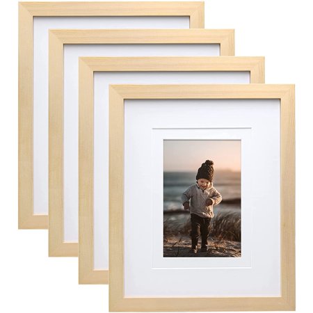 XICEN 8x10 Picture Frames Natural Wood Frames with Acrylic Plexiglass ...