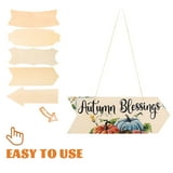 MLINS DIY Wood Sign Unfinished Craft Blanks House Numbers Plaques Chalk ...