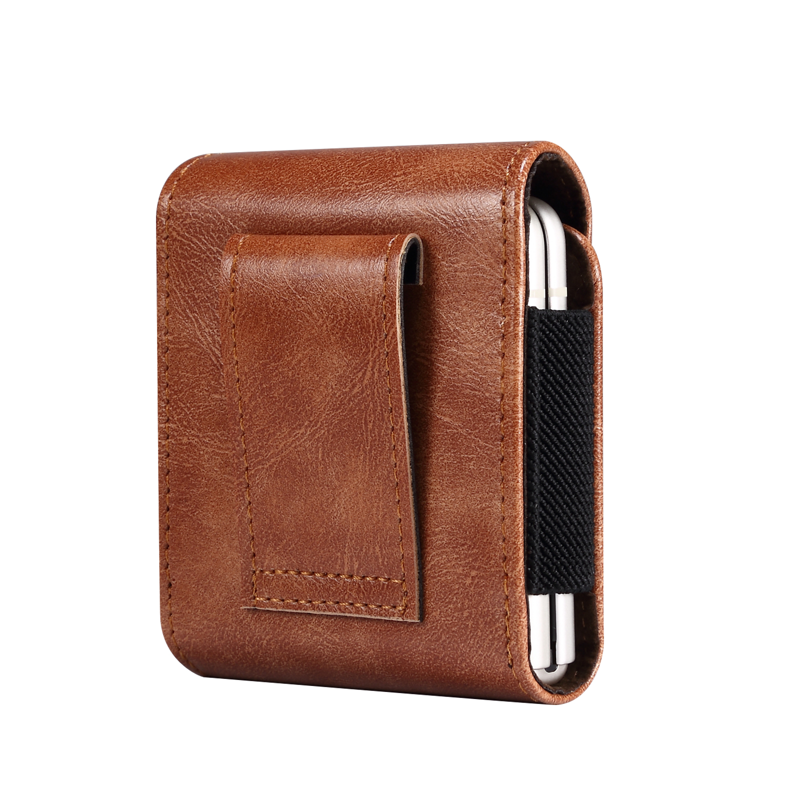 Buy Dteck Vertical PU Leather Belt Clip Case Cover Cell Phone Holster ...