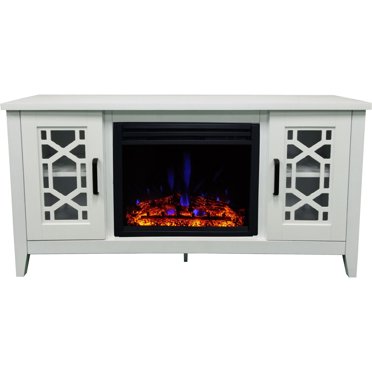 Hanover Kingsford Electric Fireplace Heater with Deep Log Display ...