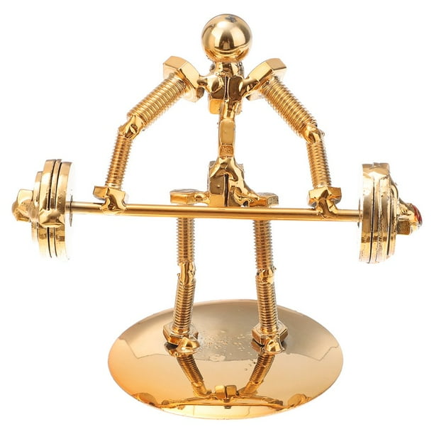 Figurine Sculpture Iron Statue Sports Weightlifting Home Decor Man ...