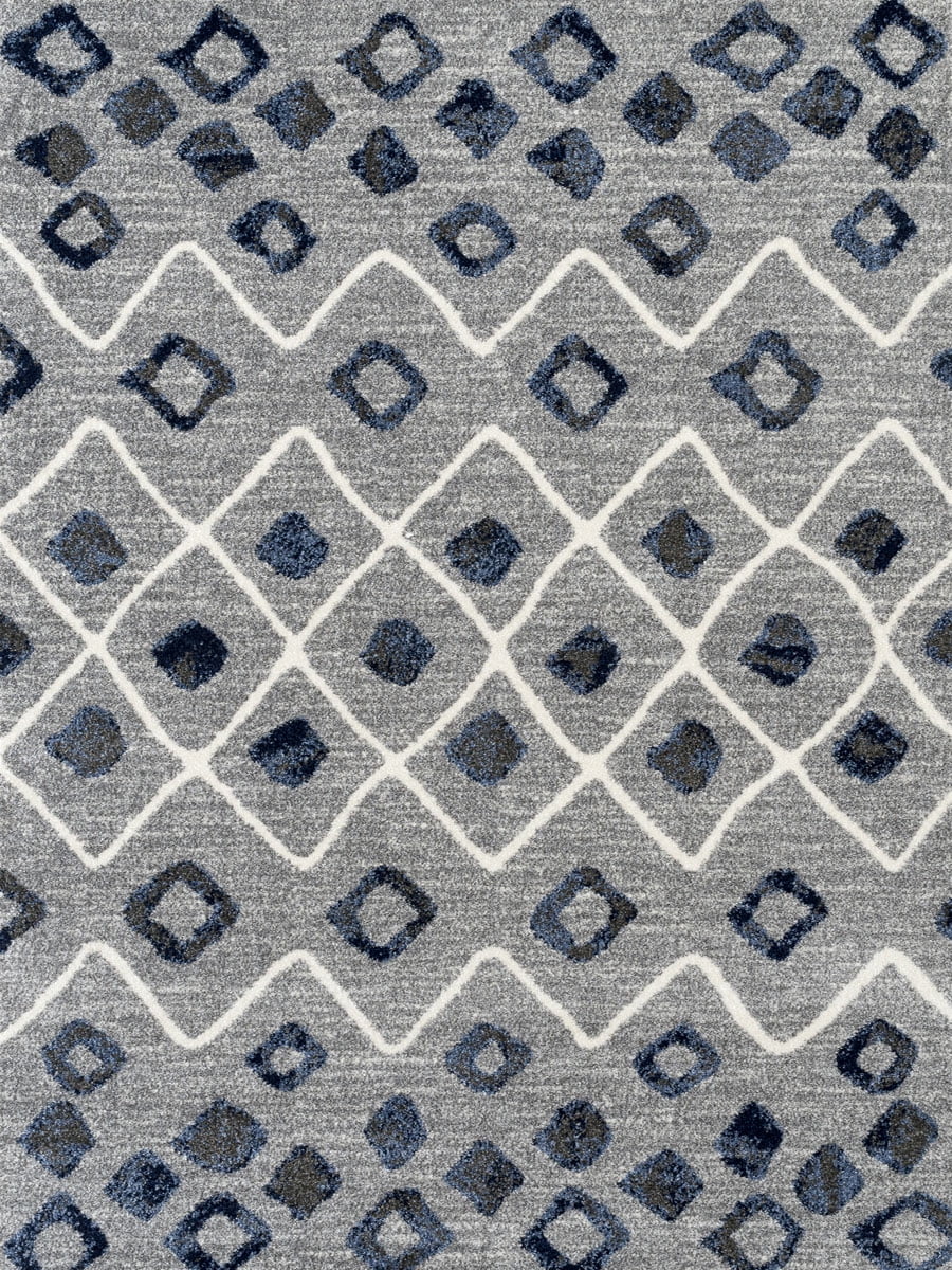 Caribe 14 Steel Blue Power-Loomed Area Rug 7'10"x10' - Walmart.com